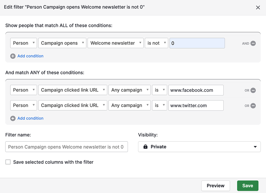 Campagne: filtraggio - Knowledge Base | Pipedrive